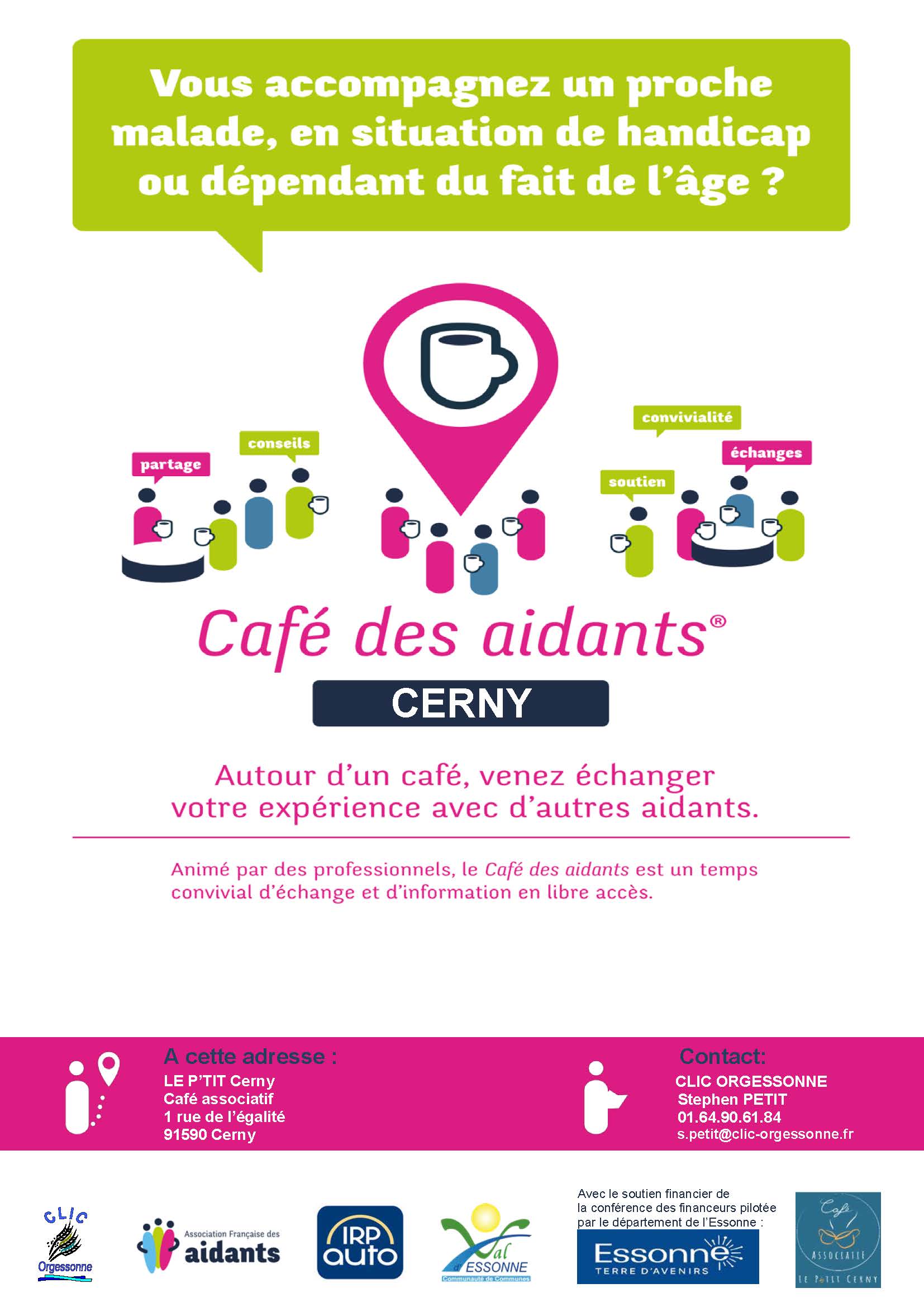 Café des aidants : Qui sont les aidants ? à Cerny - CC Val d'Essonne